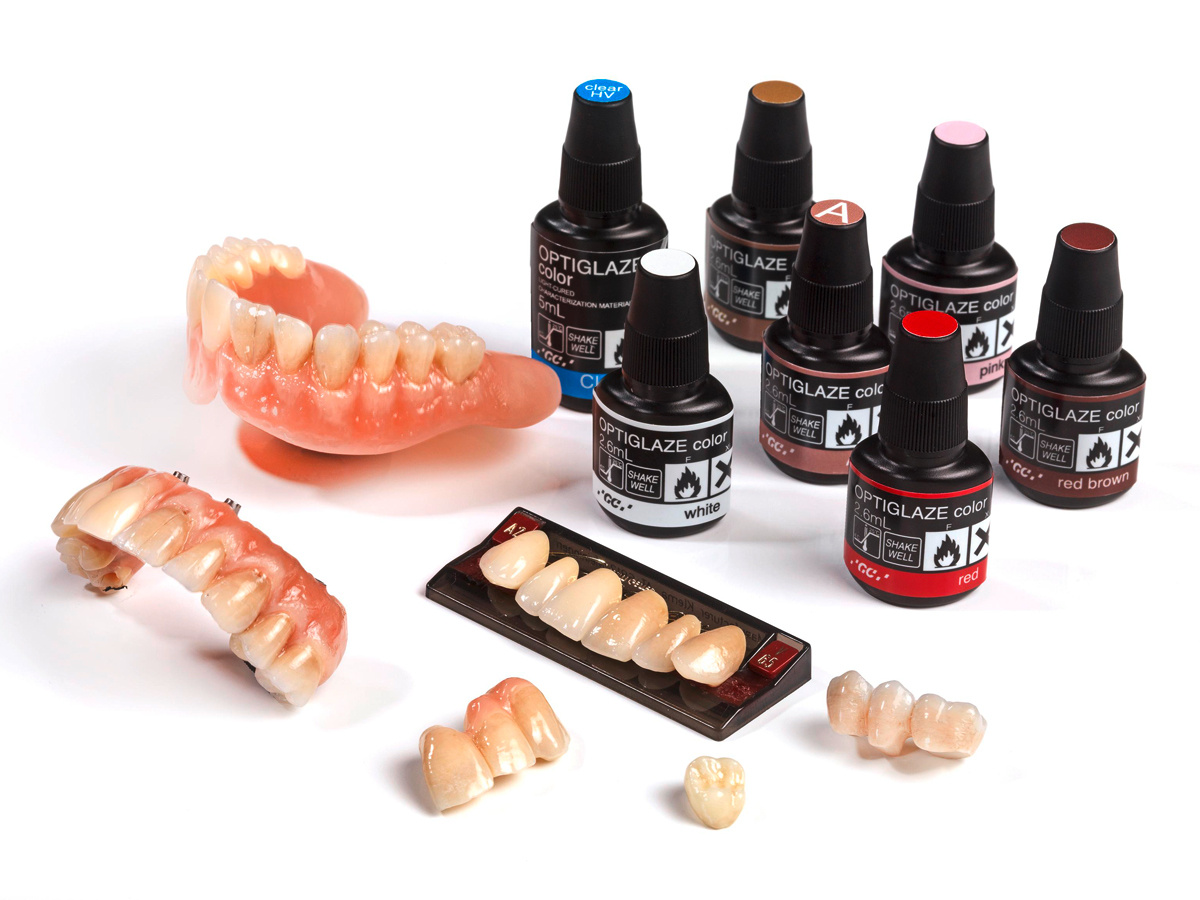 GC OPTIGLAZE color Set | Gold Quadrat Dental