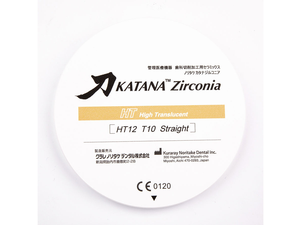Kuraray Noritake Katana Zirconia HT12 | Gold Quadrat Dental