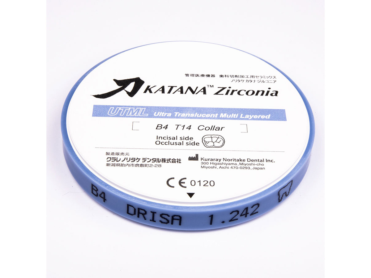 Kuraray Noritake Katana Zirconia UTML B4 | Gold Quadrat Dental